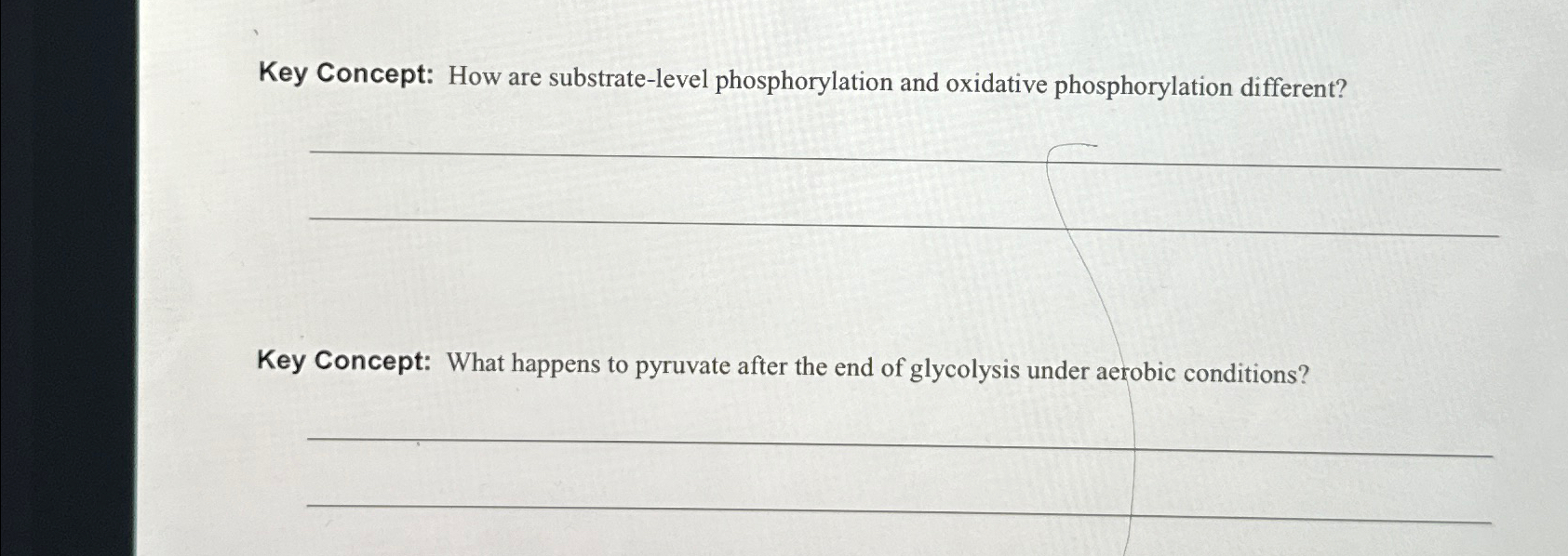 Solved Key Concept: How are substrate-level phosphorylation | Chegg.com