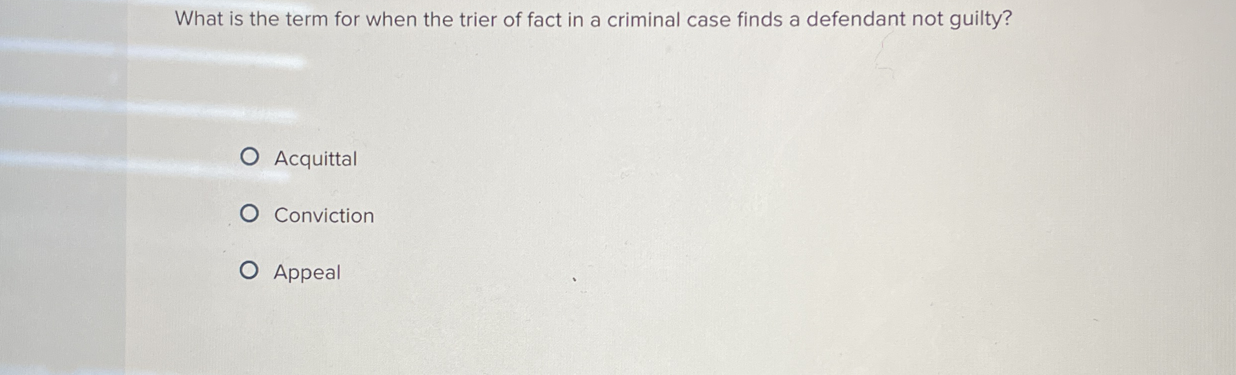 Solved What is the term for when the trier of fact in a | Chegg.com