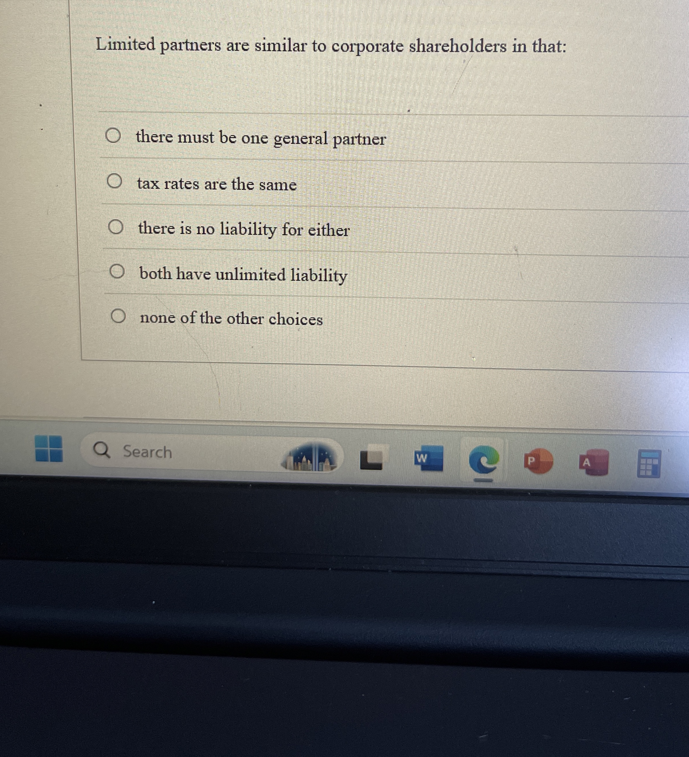 Solved Limited partners are similar to corporate | Chegg.com