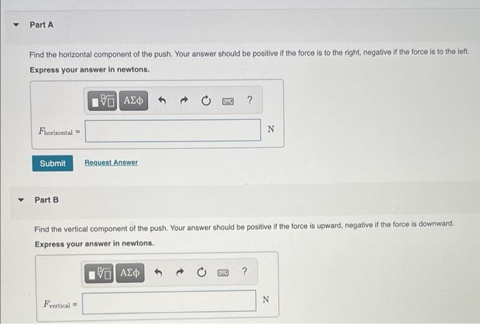 Solved A warehouse worker pushes a crate along the floor, as | Chegg.com