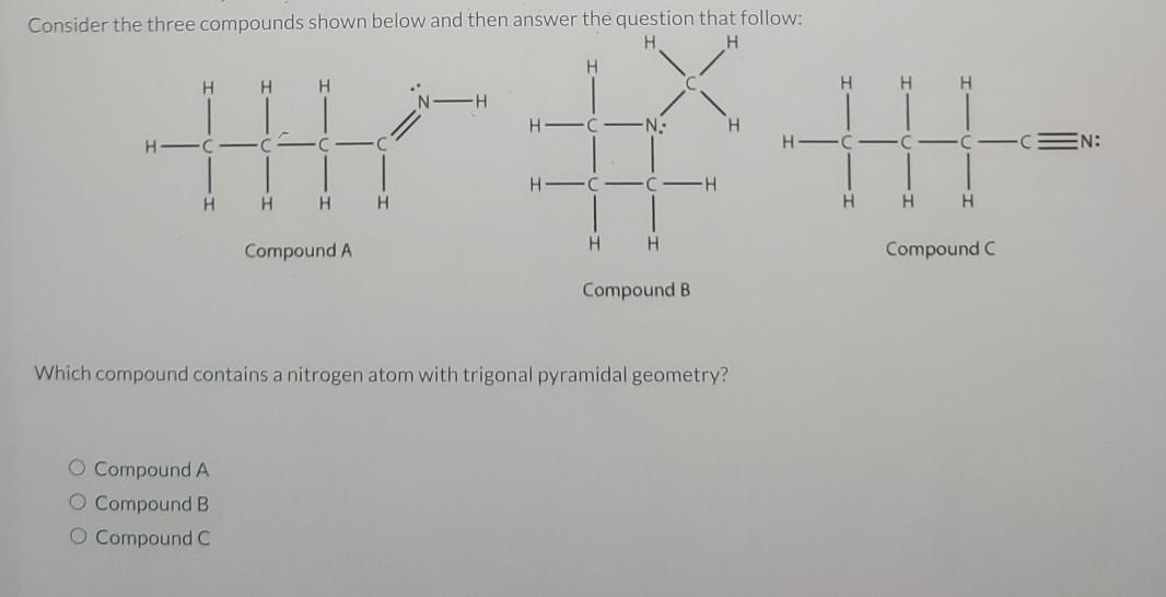 Solved Consider the three compounds shown below and then | Chegg.com