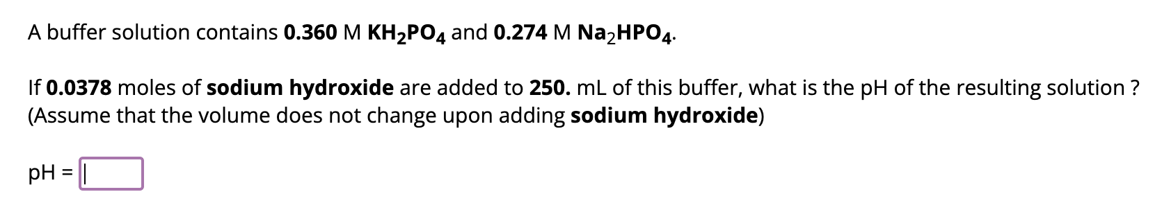 Solved A buffer solution contains 0.360MKH2PO4 ﻿and | Chegg.com