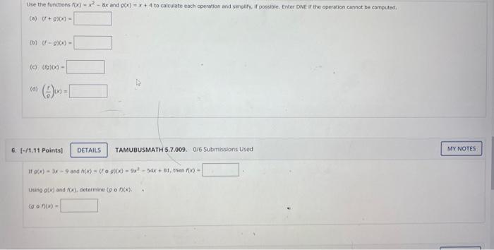 Solved Use the functions f(x)=x2−8x and g(x)=x+4 to | Chegg.com