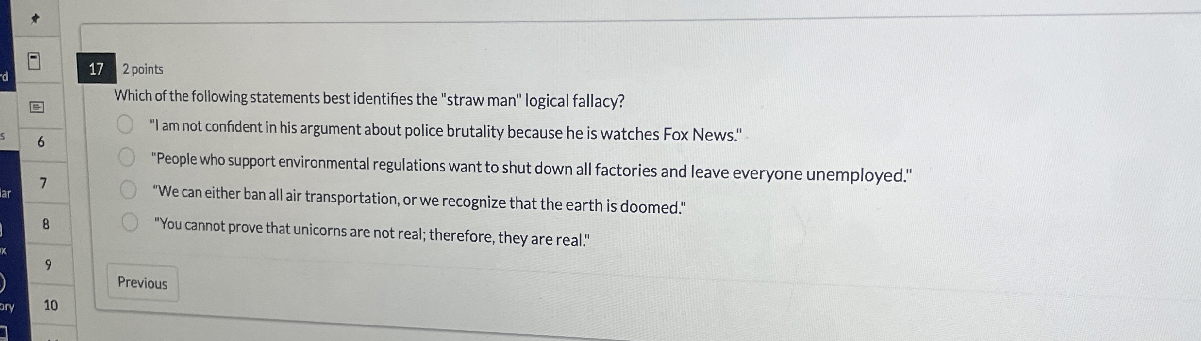 Solved 172 ﻿pointsWhich of the following statements best | Chegg.com