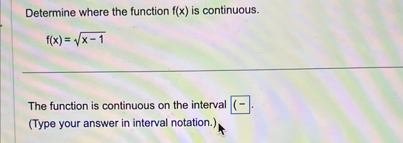 Solved Determine where the function f(x) ﻿is | Chegg.com