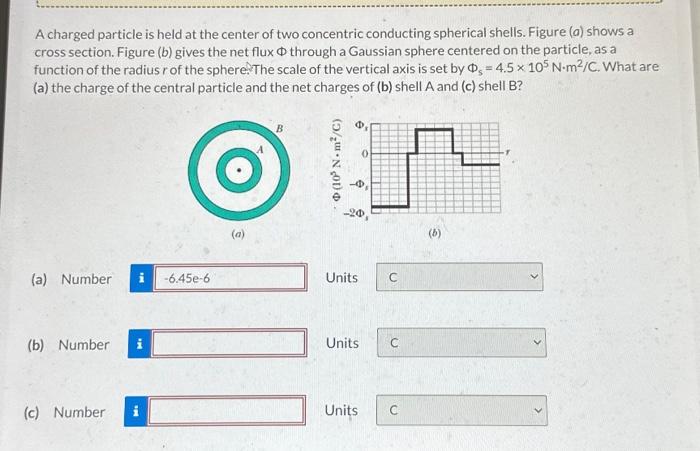 Solved A charged particle is held at the center of two | Chegg.com