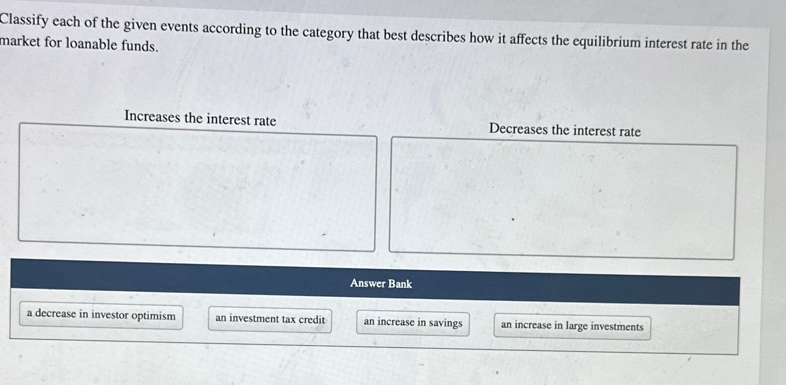 Solved Classify each of the given events according to the | Chegg.com