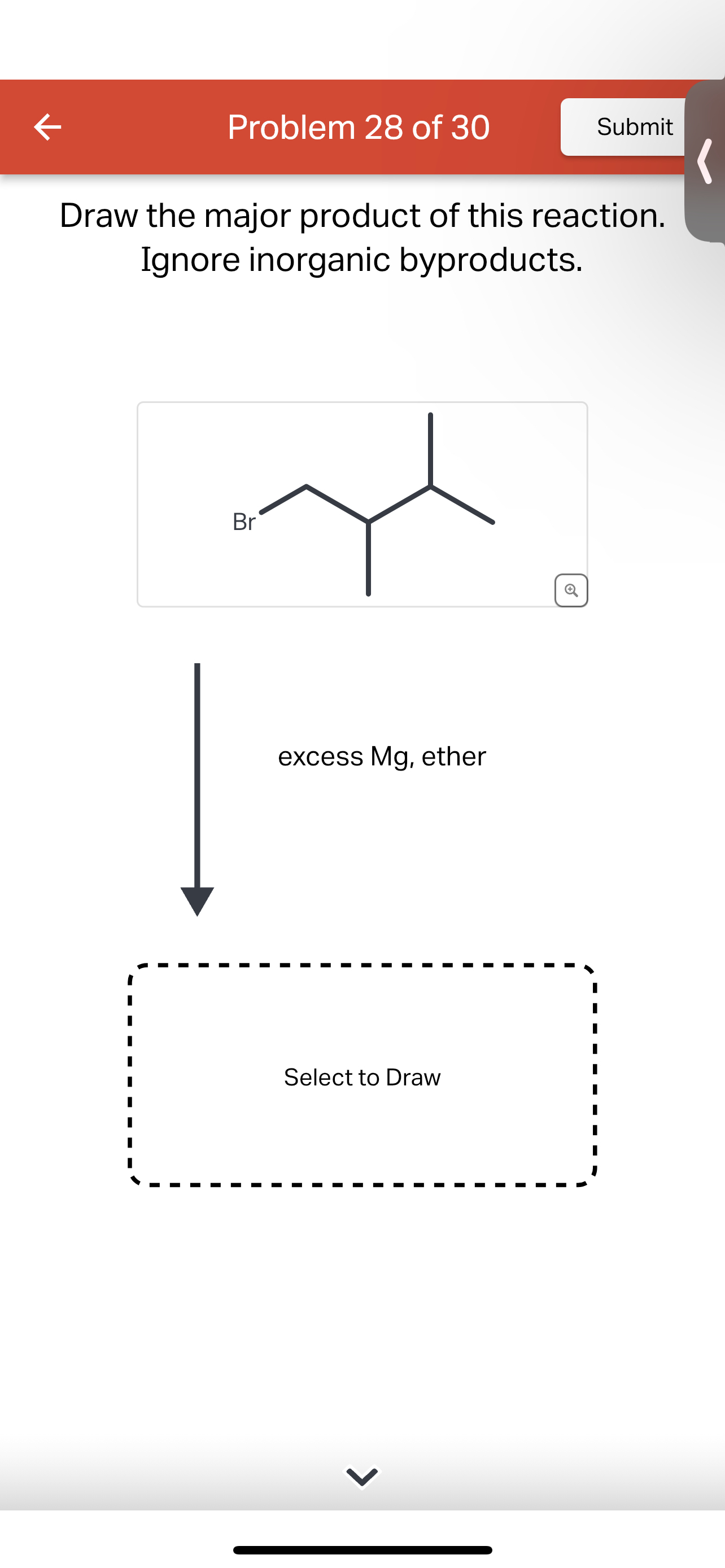 Solved Problem 28 ﻿of 30Draw the major product of this | Chegg.com
