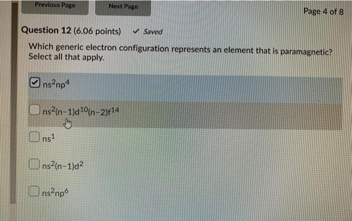 Solved Previous Page Next Page Page 4 of 8 Question 12 (6.06 | Chegg.com