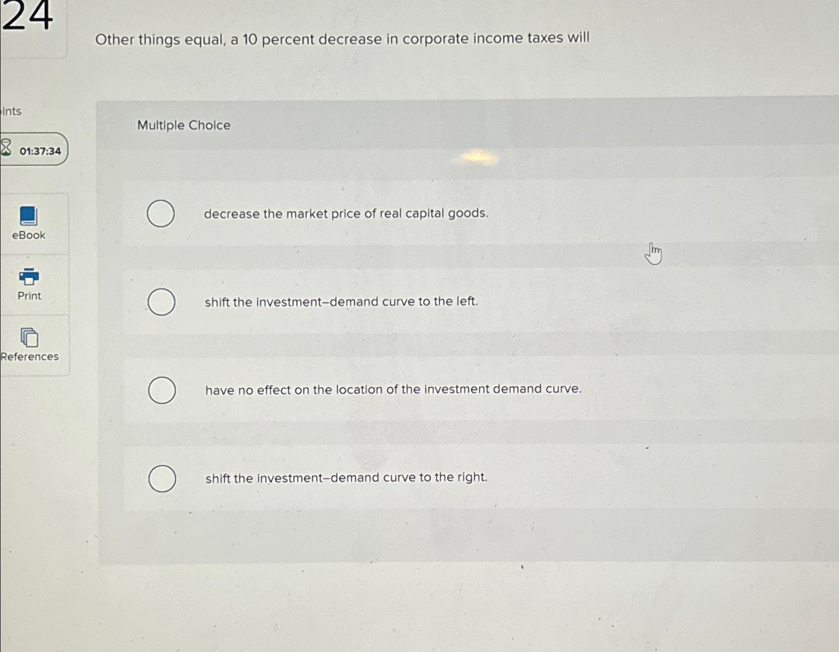 Solved Other Things Equal A 10 ï Percent Decrease In Chegg