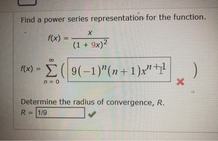 Solved Find a power series representation for the function. | Chegg.com