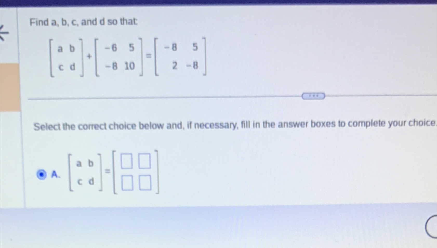 Solved Find a,b,c, ﻿and d ﻿so | Chegg.com