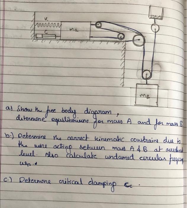 Solved K be me the at Show in fee body digaram, determine | Chegg.com