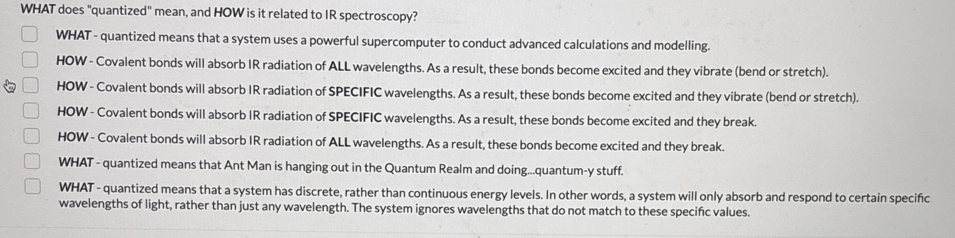 Solved WHAT - ﻿quantized means that a system uses a powerful | Chegg.com