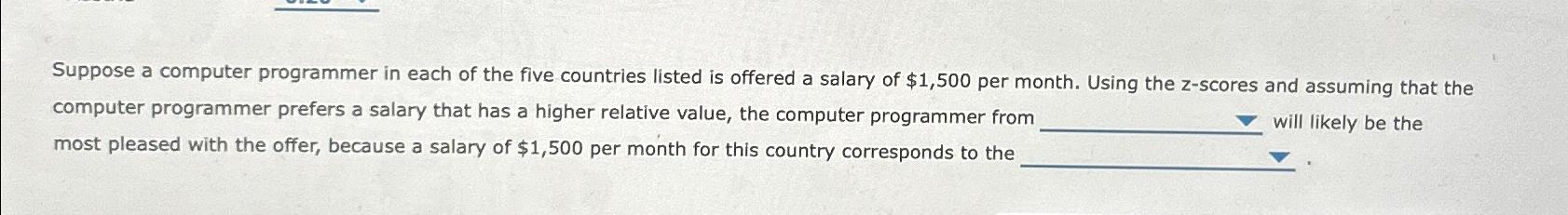 Solved Suppose a computer programmer in each of the five | Chegg.com