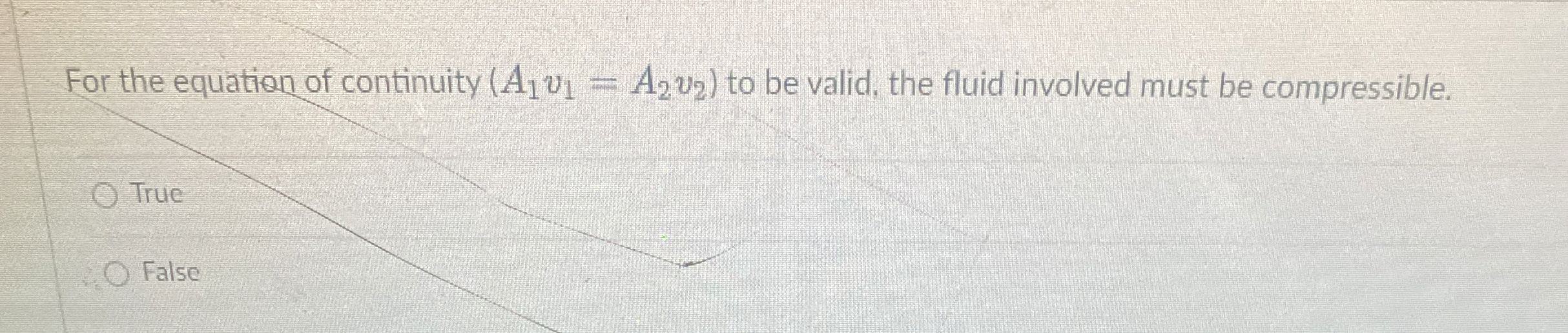 Solved For the equation of continuity )=(A2v2 ﻿to be valid, | Chegg.com