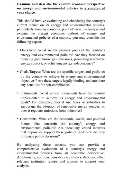 Solved Examine and describe the current economic perspective | Chegg.com