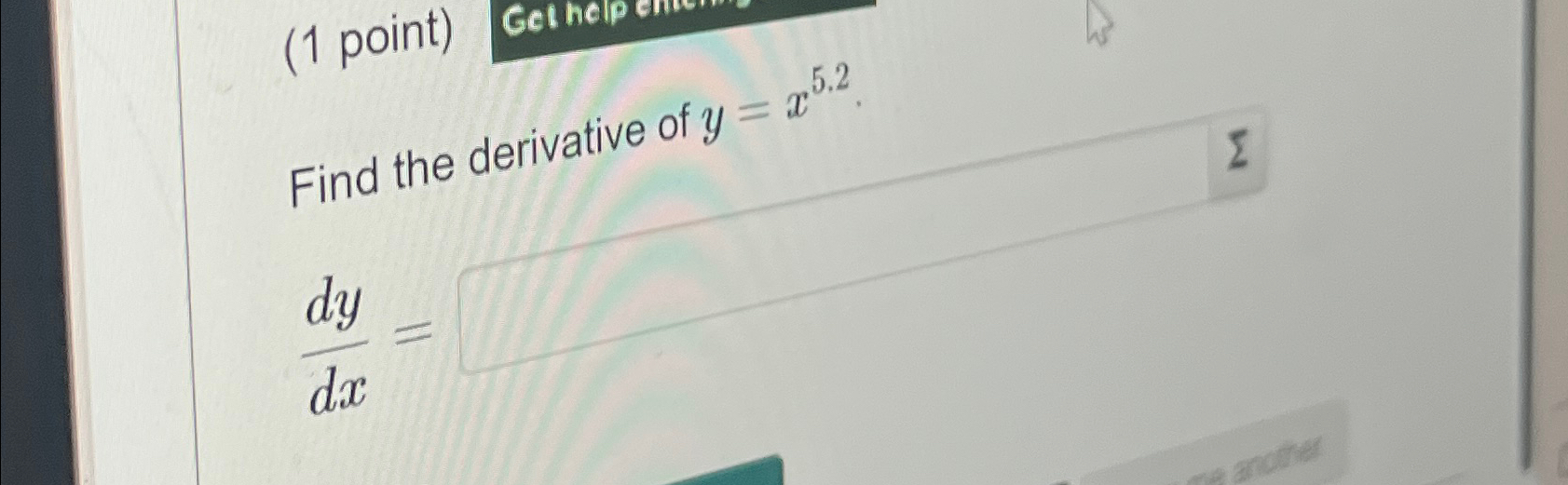 Solved Find the derivative of y=x5.2dydx= | Chegg.com