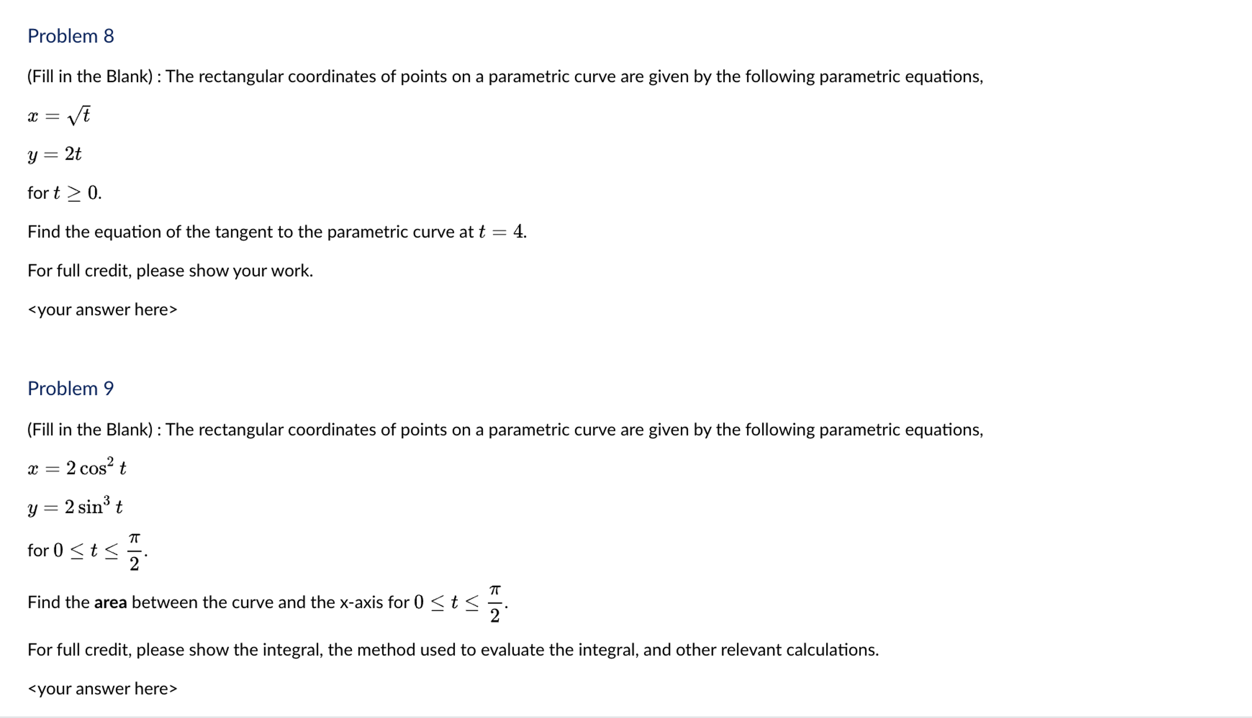 Solved Problem 8(Fill in the Blank) : The rectangular | Chegg.com Solved Problem 8(Fill in the Blank) : The rectangular | Chegg.com