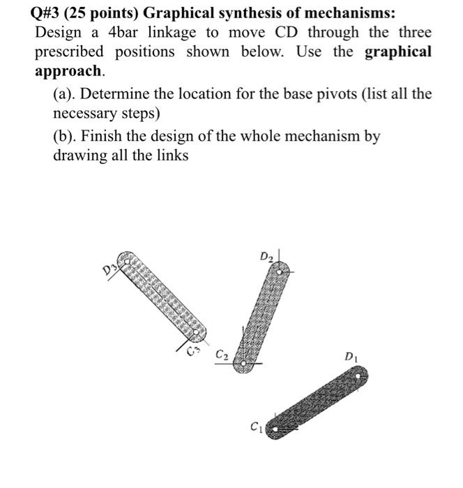 Solved Q\#3 (25 points) Graphical synthesis of mechanisms: | Chegg.com