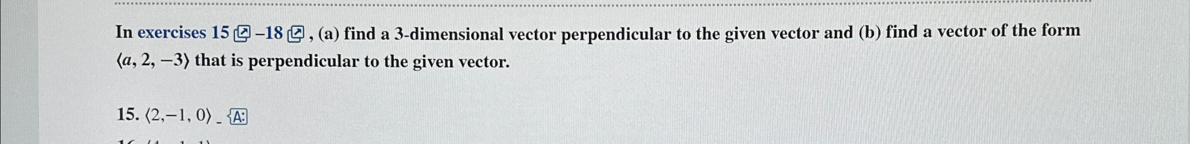 Solved In exercises 15-18, (a) ﻿find a 3-dimensional vector | Chegg.com