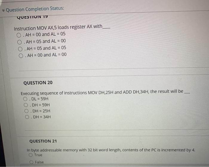 Solved *Question Completion Status: QUESTTUN TY Instruction | Chegg.com