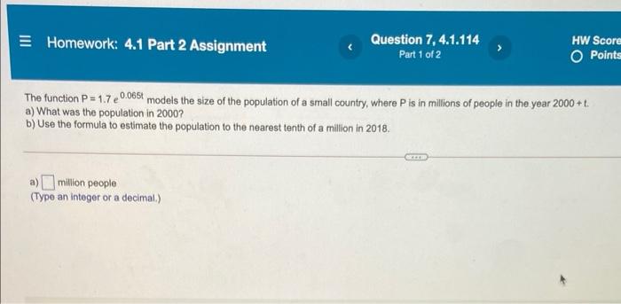 Solved Homework: 4.1 Part 2 Assignment Question 7, 4.1.114 | Chegg.com