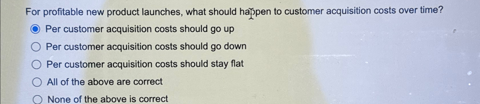 Solved For profitable new product launches, what should | Chegg.com