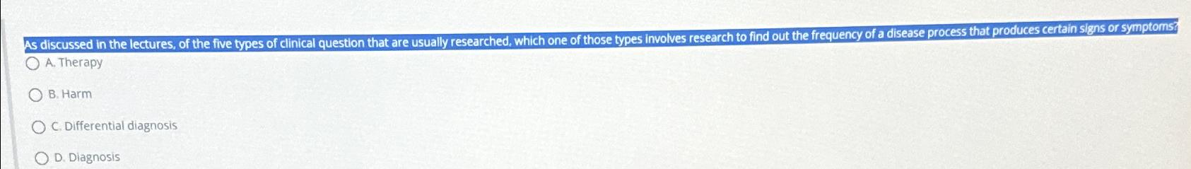Solved As discussed in the lectures, of the five types of | Chegg.com