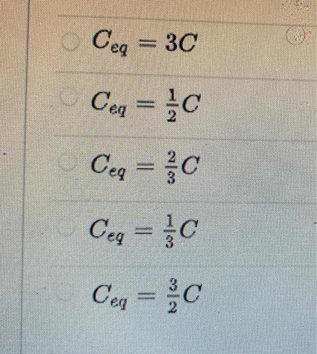 Solved What is the equivalent capacitance, Ceq, of the | Chegg.com