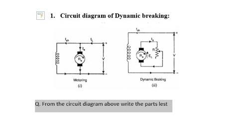 Solved 1. Circuit diagram of Dynamic breaking: 20090 G0000 | Chegg.com