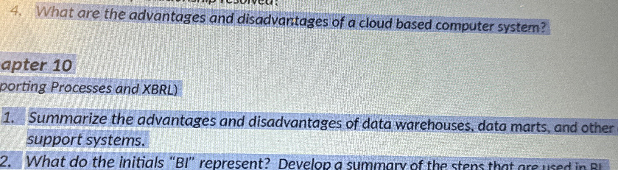 Solved What are the advantages and disadvantages of a cloud | Chegg.com