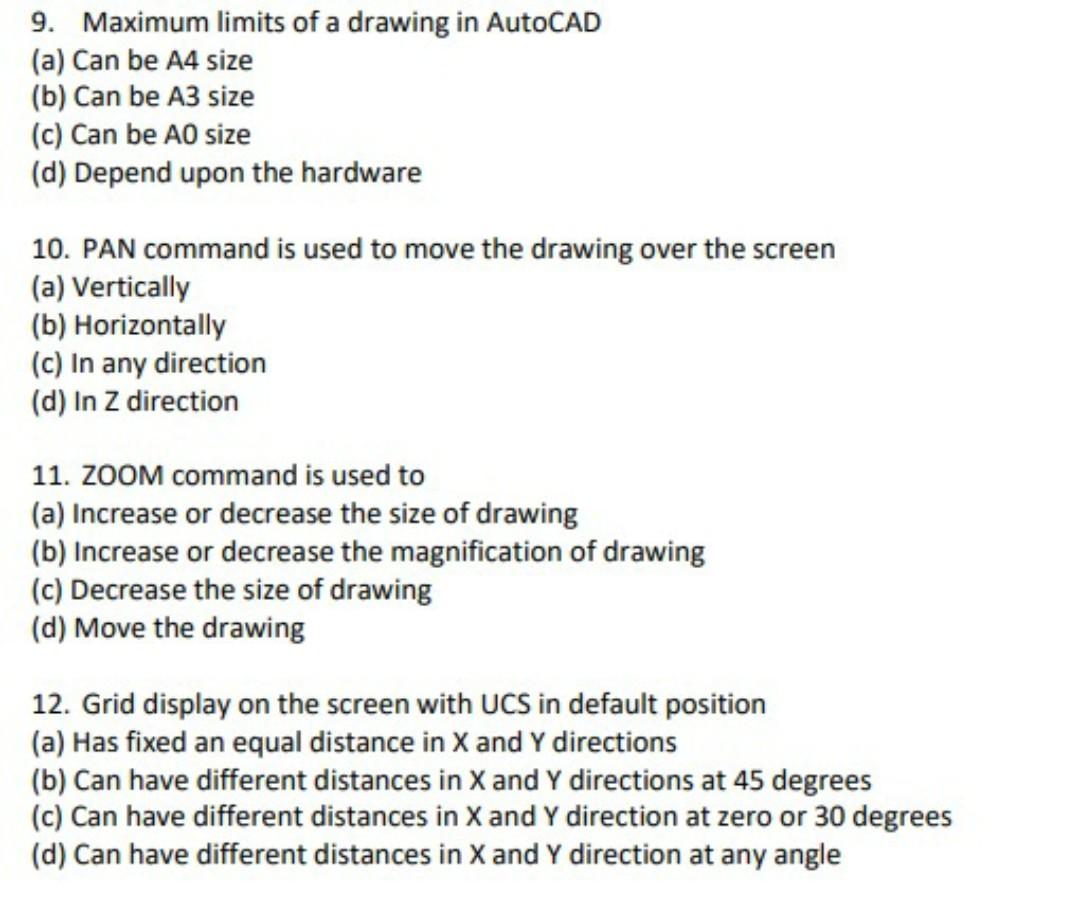 Solved these questions are related to AutoCad and | Chegg.com