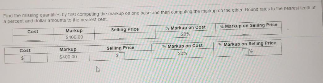 Solved Find the missing quantities by first computing the | Chegg.com