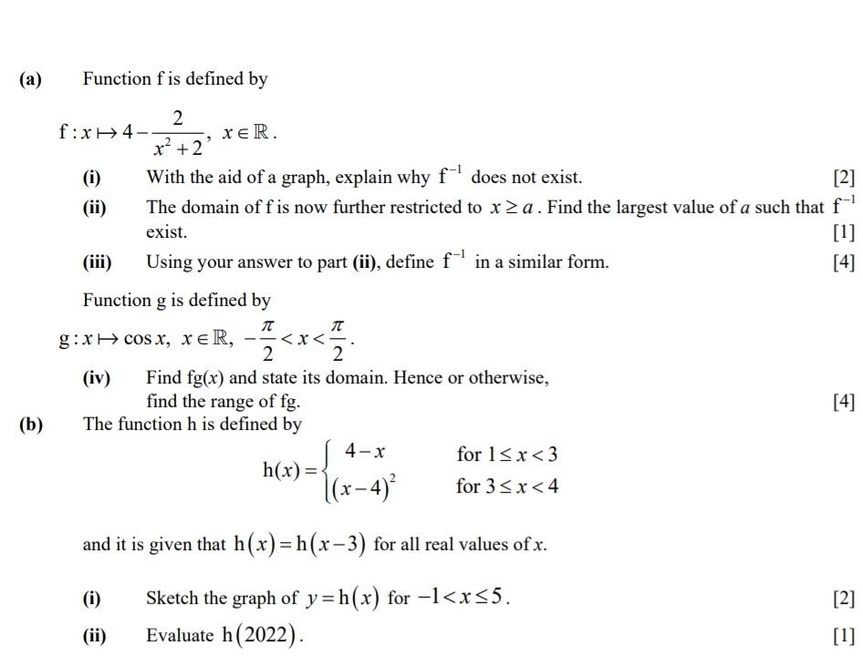 Solved A function F is Defined Byf X →4 2x2 2 Xinr I