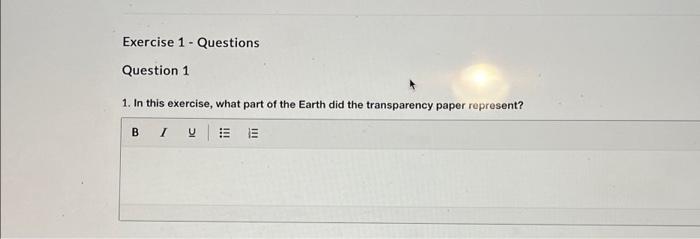 Exercise 1 - Questions Question 1 1. In this | Chegg.com