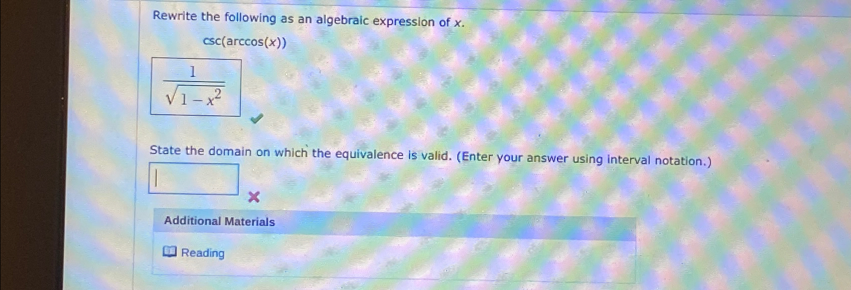 Solved Rewrite the following as an algebraic expression of | Chegg.com