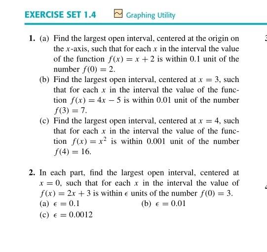 Solved EXERCISE SET 1.4 Graphing Utility 1. (a) Find the | Chegg.com