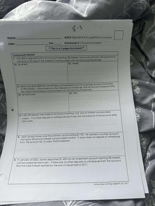 Solved need helping solving the paper | Chegg.com