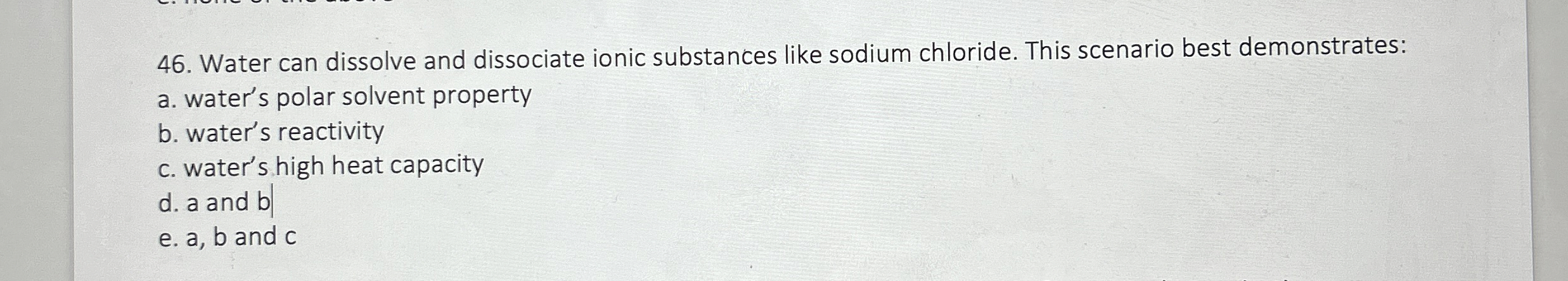 Solved Water can dissolve and dissociate ionic substances | Chegg.com