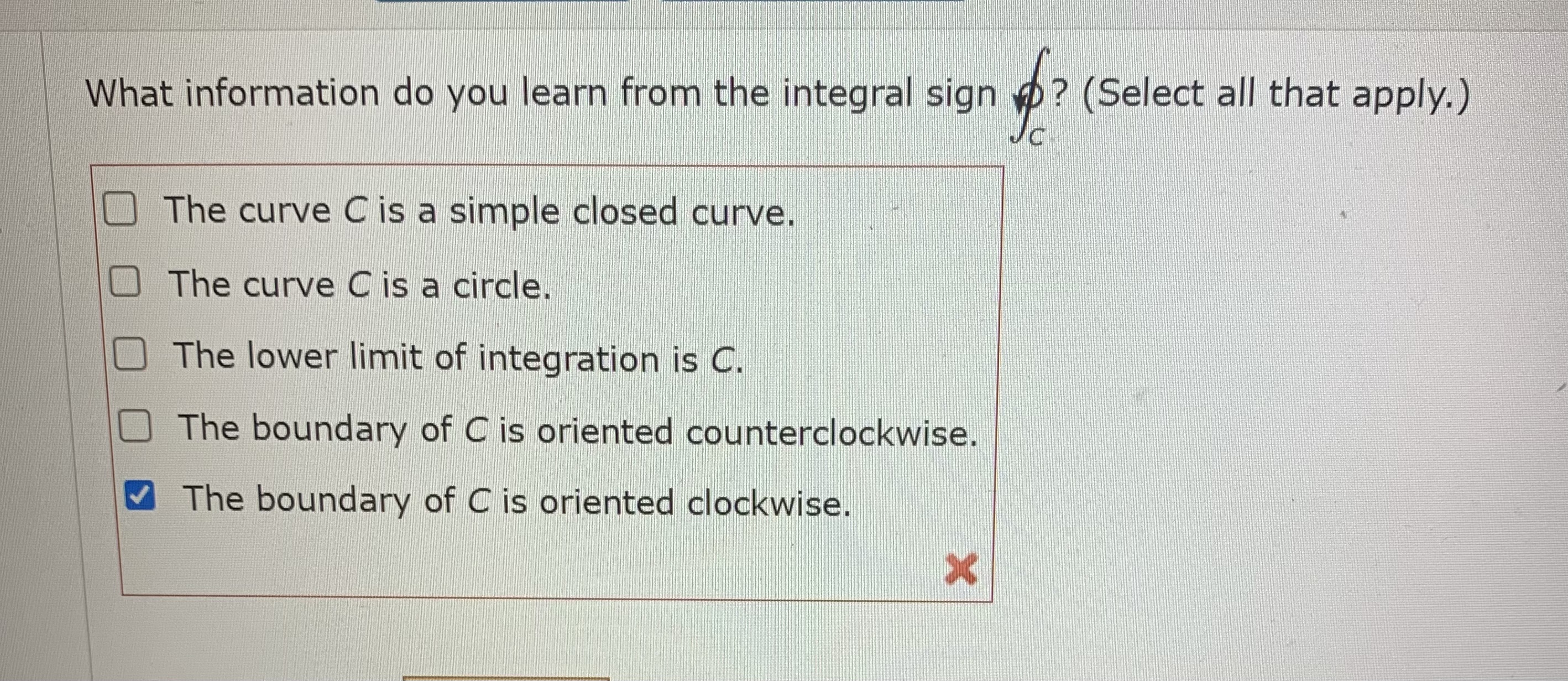 Solved What information do you learn from the integral sign | Chegg.com