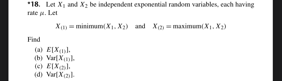 Let x1 ﻿and x2 ﻿be independent exponential random | Chegg.com