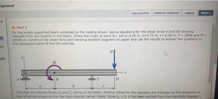 Solved ignment CALCULATOR PRINTER VERSION « BACK NEXT ES | Chegg.com