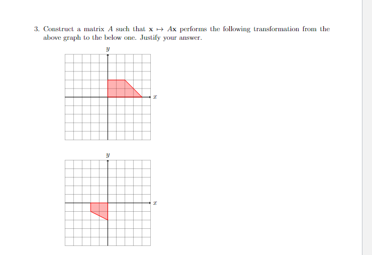 Solved Construct a matrix A such that x → ﻿Ax performs the | Chegg.com
