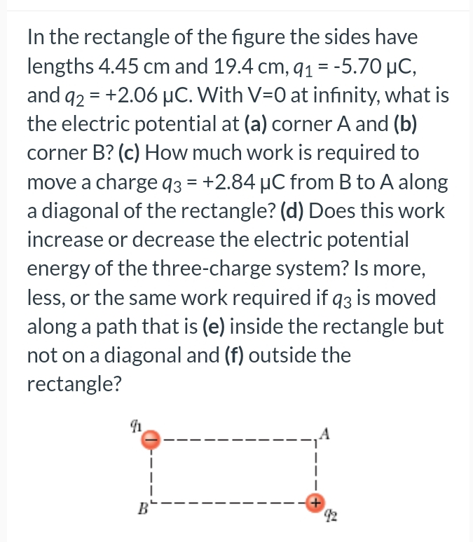 Solved In the rectangle of the figure the sides have lengths | Chegg.com