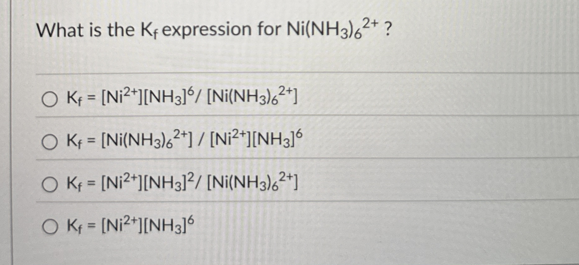 Solved What is the Kf ﻿expression for | Chegg.com