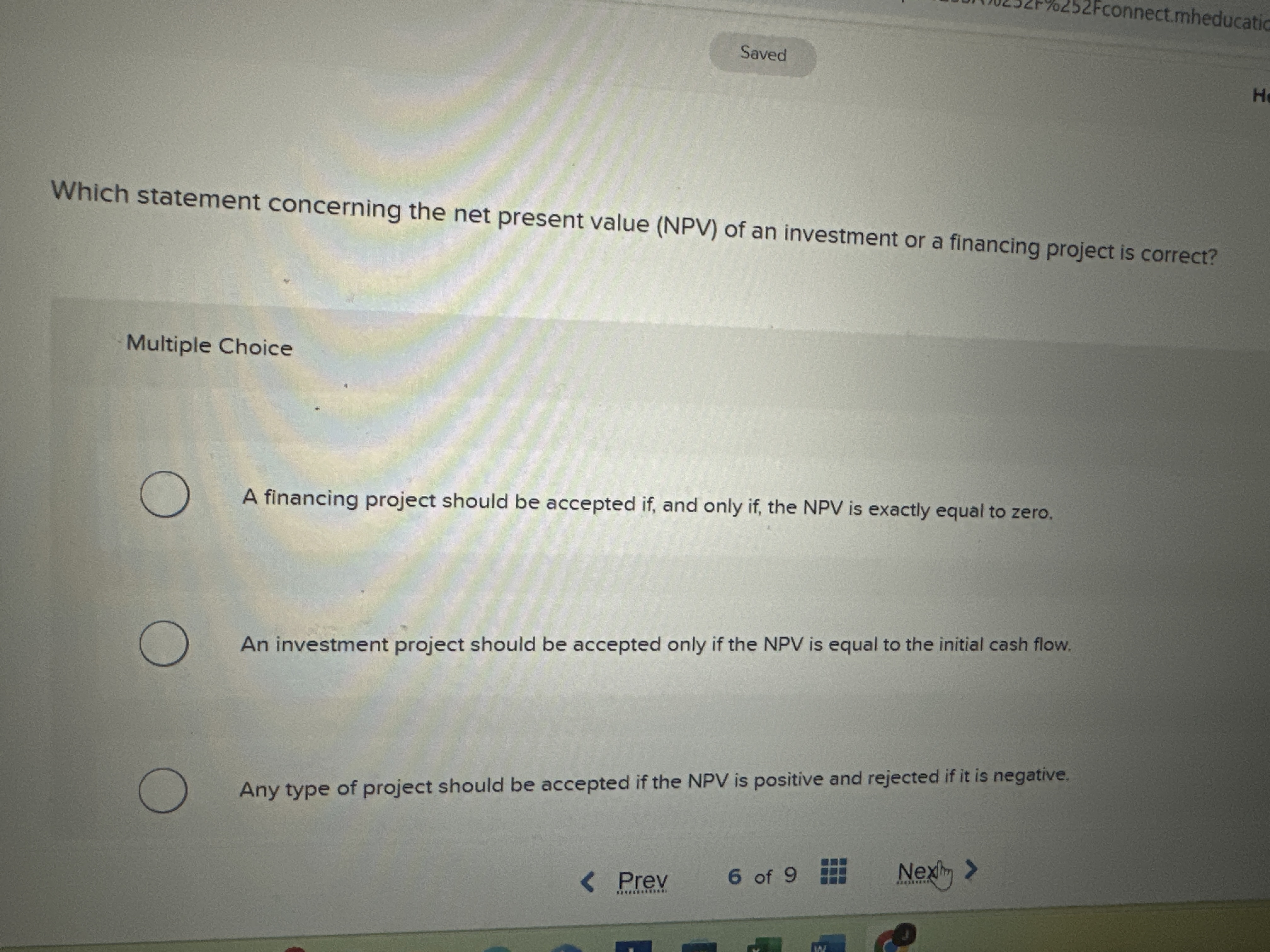 Solved Which statement concerning the net present value | Chegg.com