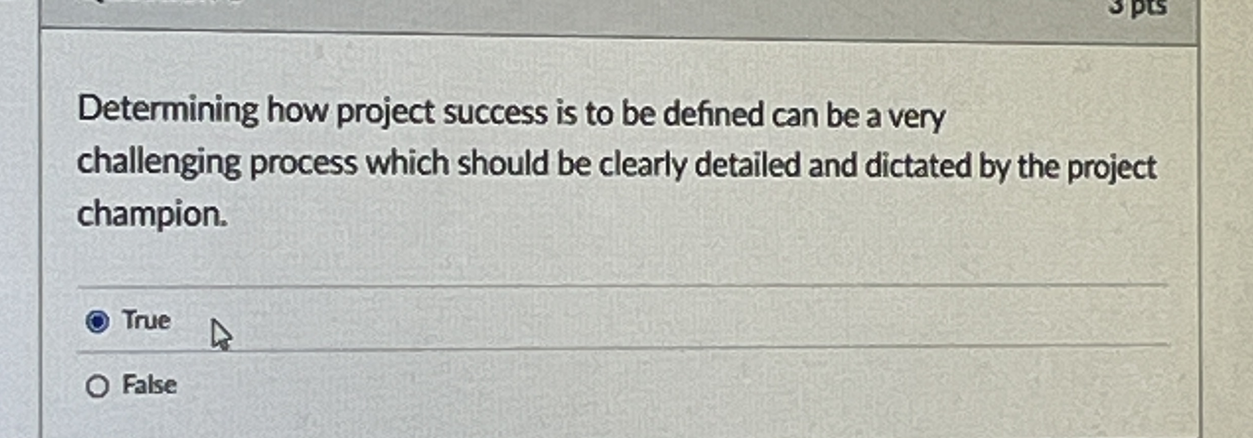 Solved Determining how project success is to be defined can | Chegg.com