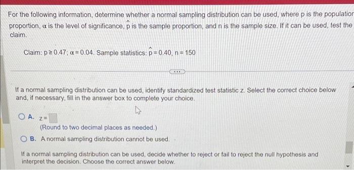 Solved For the following information, determine whether a | Chegg.com