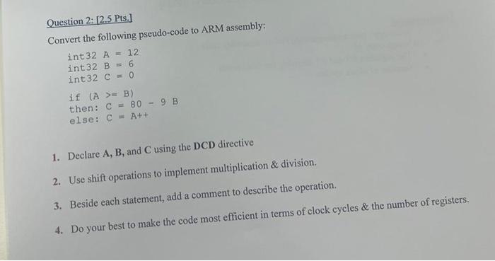 Solved Question 2 25 Pts Convert The Following 